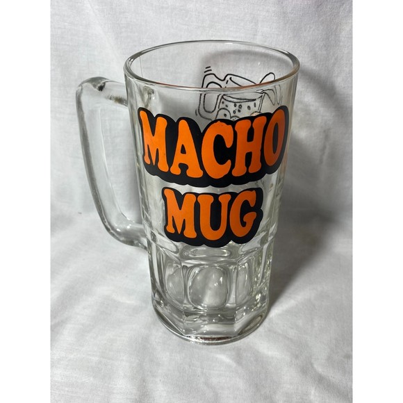 Dining | Vintage Macho Man Mug Ziggy 1979 8 Glass Thick Orange | Poshmark